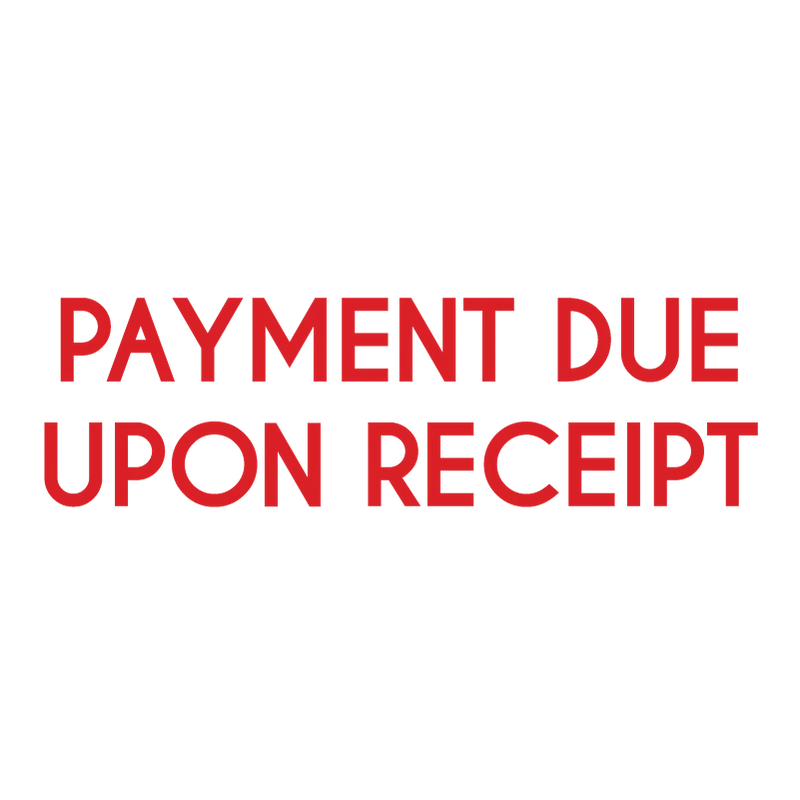 Payment Due Upon Receipt Stamp