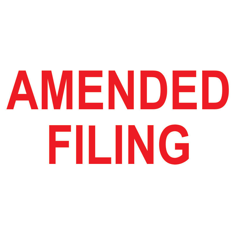 Amended Filing Self-Inking Stamp