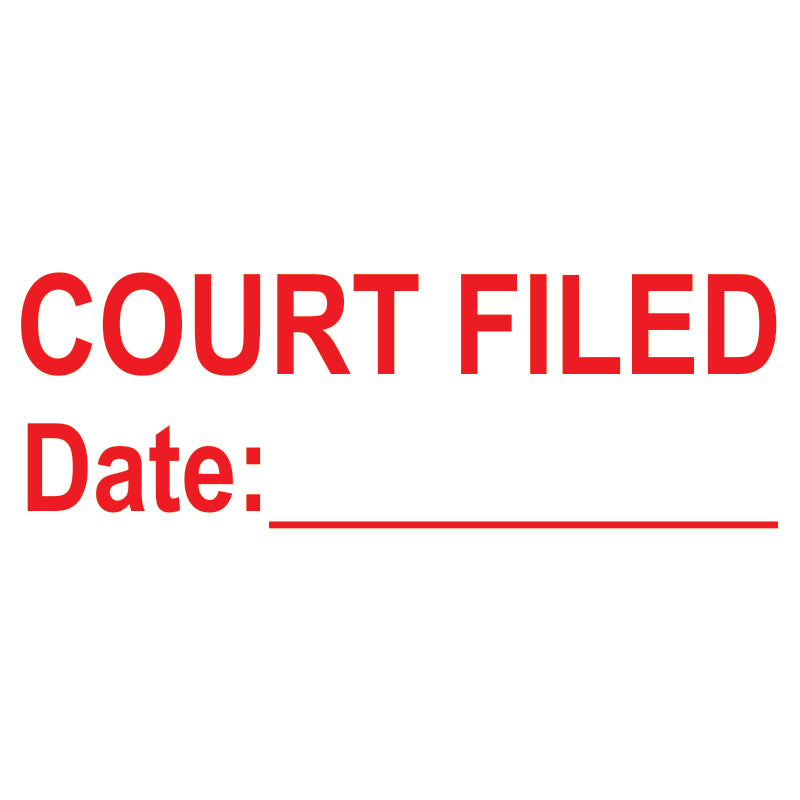 Court Filed Date Self-Inking Stamp