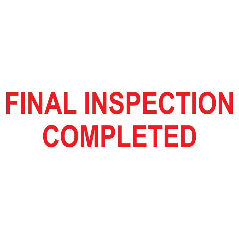 Final Inspection Completed Self-Inking Stamp