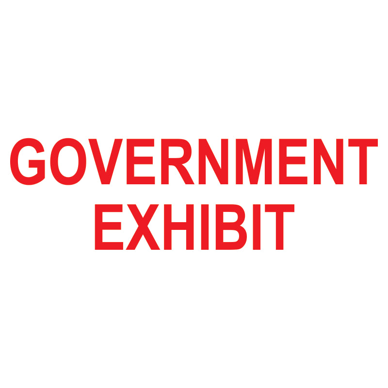 Government Exhibit Self-Inking Stamp