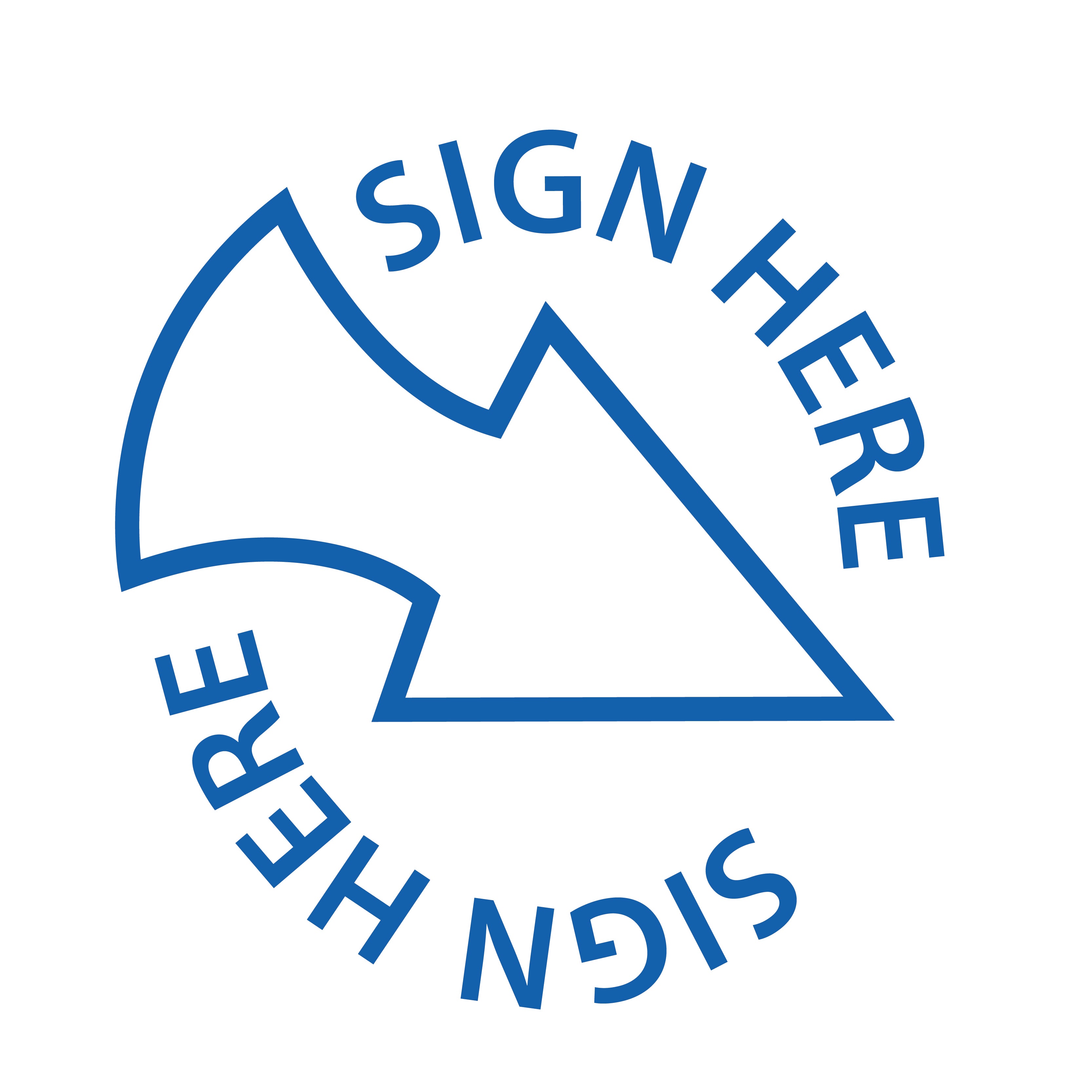 Sign Here Mini Stock Stamp