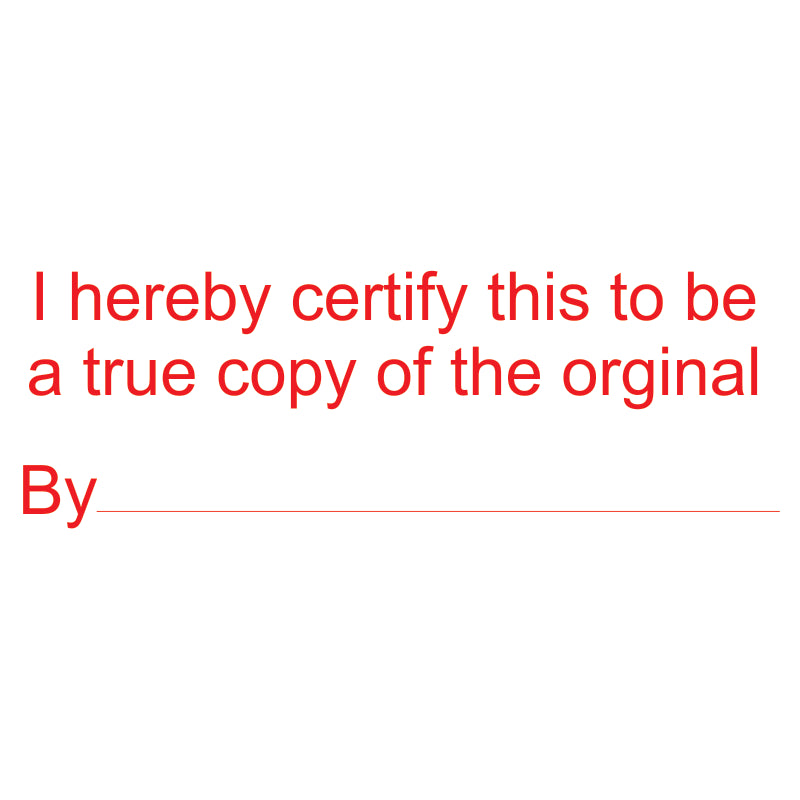 Certified True Copy Self-Inking Stamp