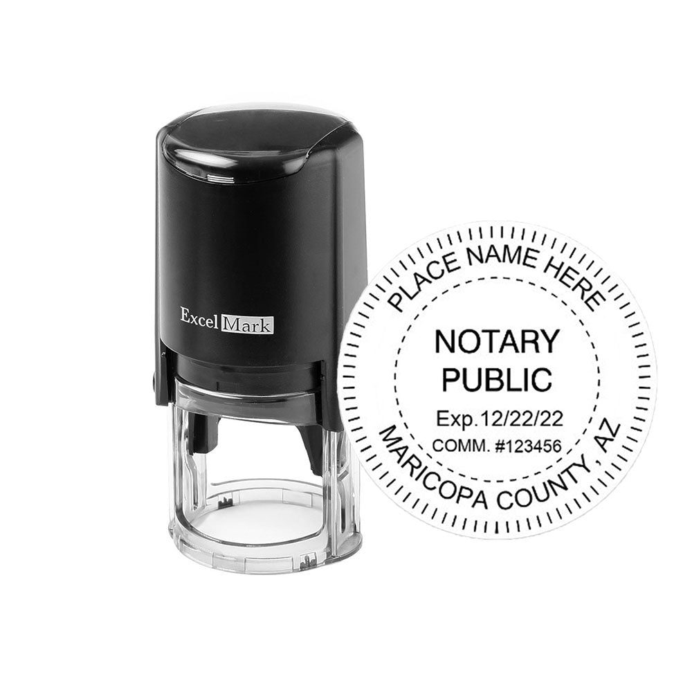 Round Self-Inking Arizona Notary Stamp | Schwaab, Inc