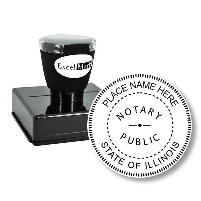 Round Pre-Inked Illinois Notary Stamp | Schwaab, Inc