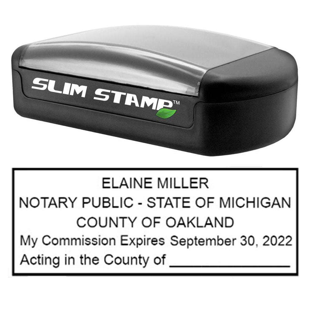 Super Slim Michigan Notary Stamp