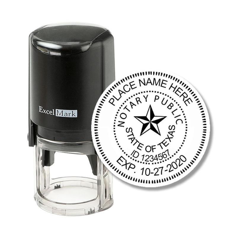 Round Self-Inking Texas Notary Stamp | Schwaab, Inc