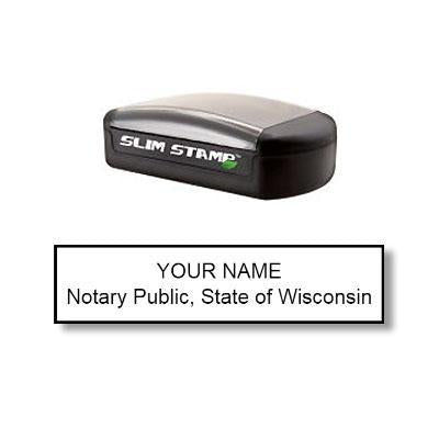 Super Slim Wisconsin Notary Stamp